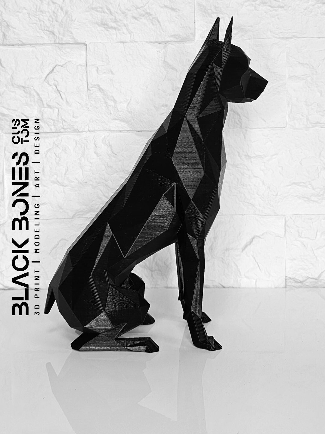 Low Poly Doberman | Dog Figure | Sculpture | 3D Print | Gift - Etsy