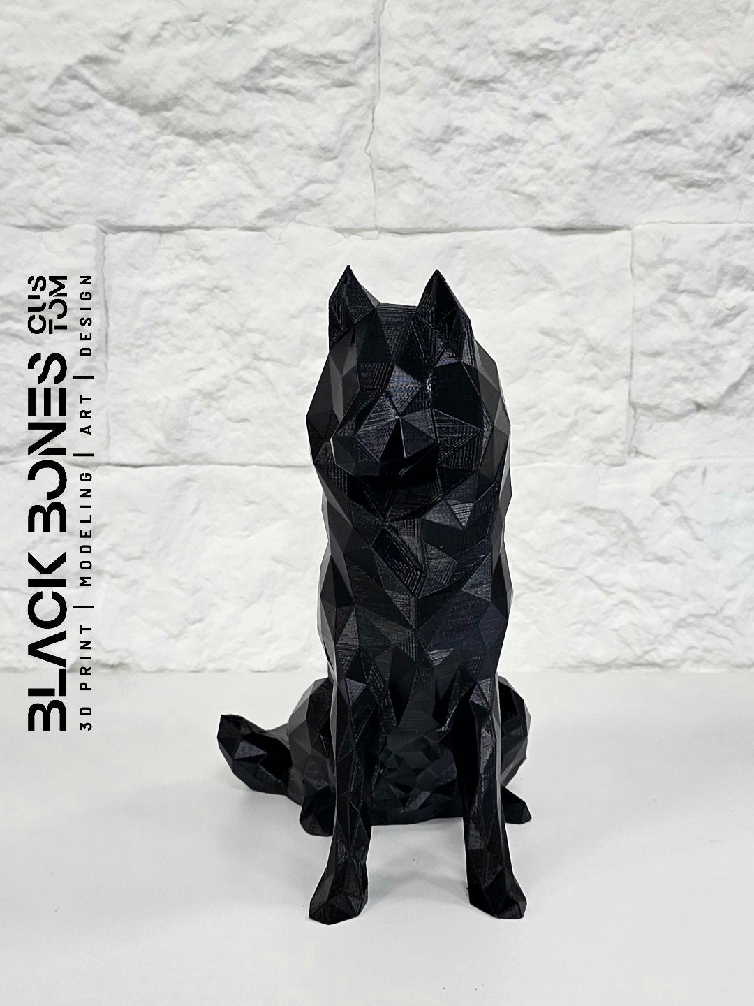 Low Poly Husky Dog Figure Sculpture 3D Print Gift - Etsy