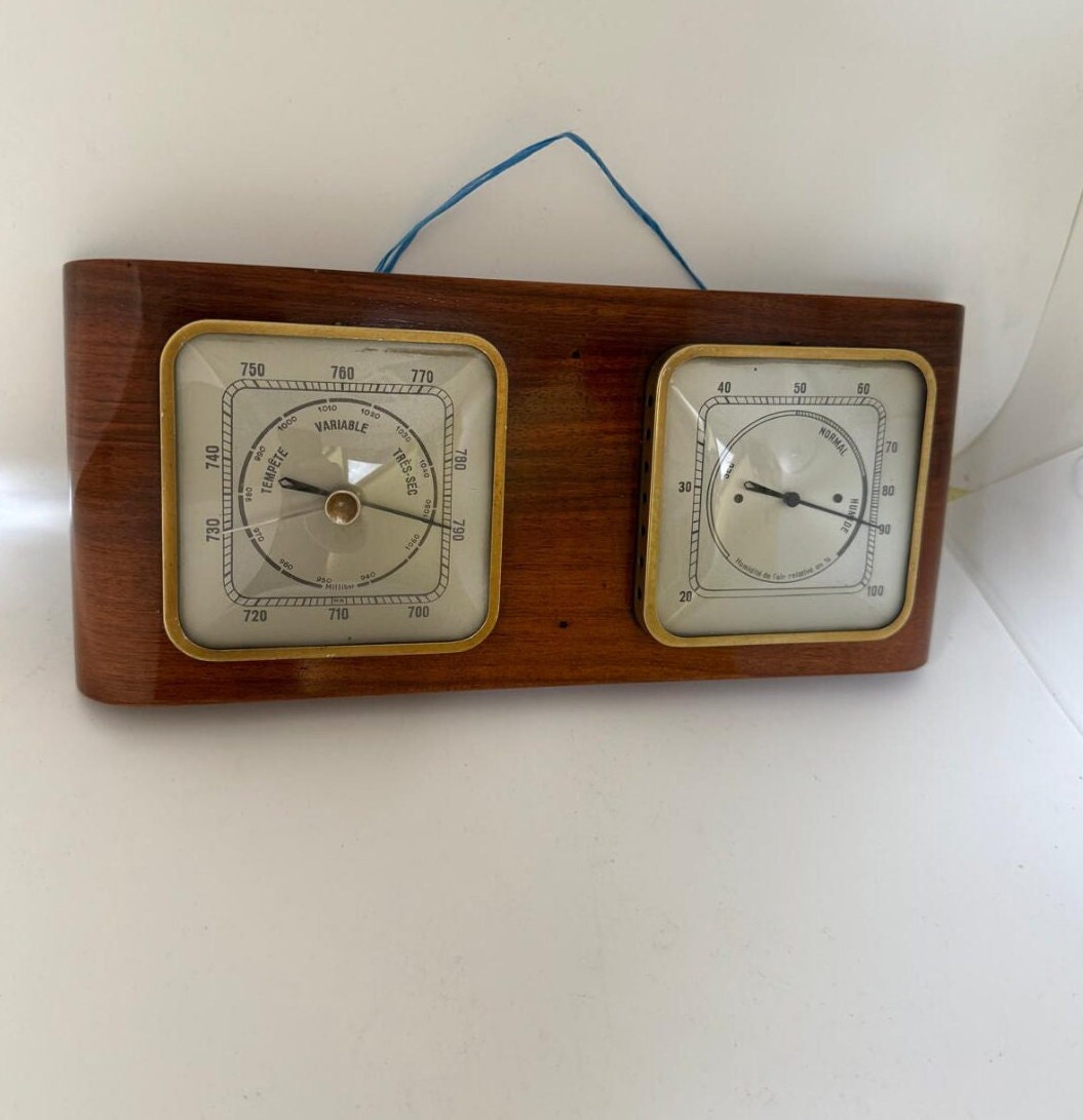 Antique Vintage Barometer ,70s 80s Wall Hanging Barometer - Etsy