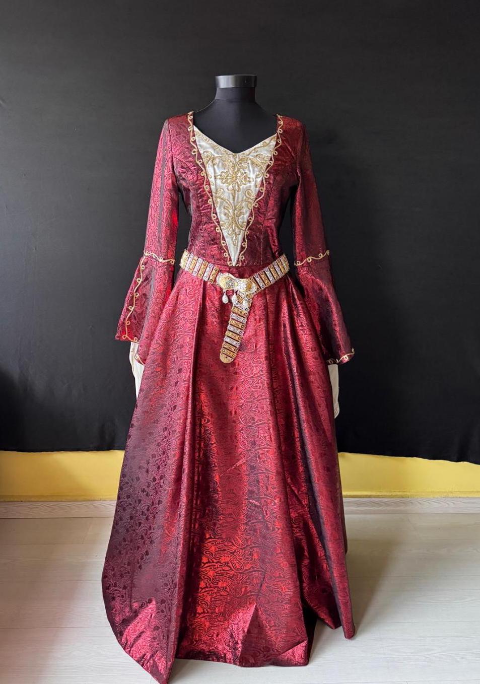 Vintage Maroon Bindalli Dress: Turkish Ottoman Style, Size S/M - Etsy
