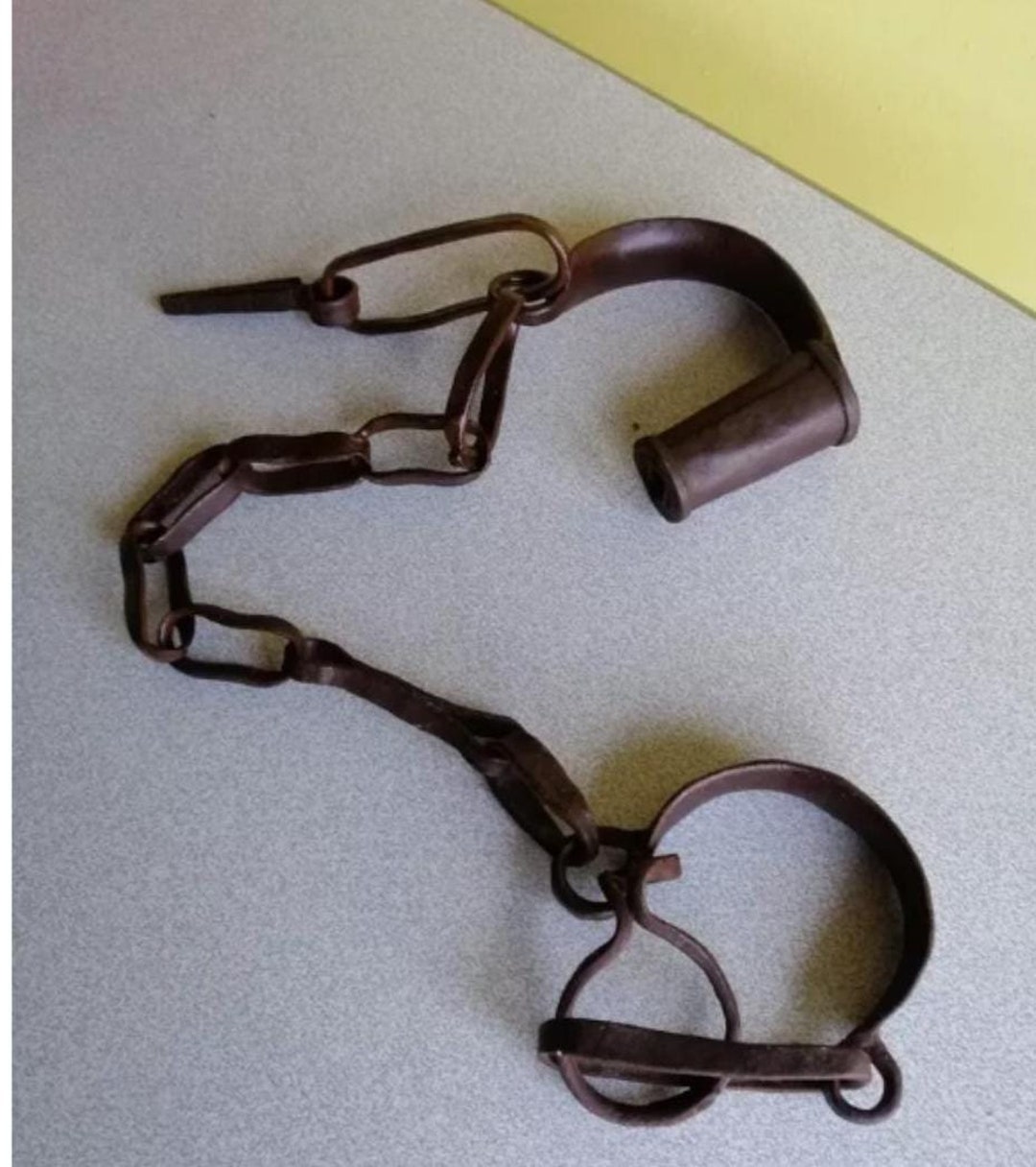 Antique Wrought Iron Shackles / Ottoman Turkish Antique Hand-forged ...