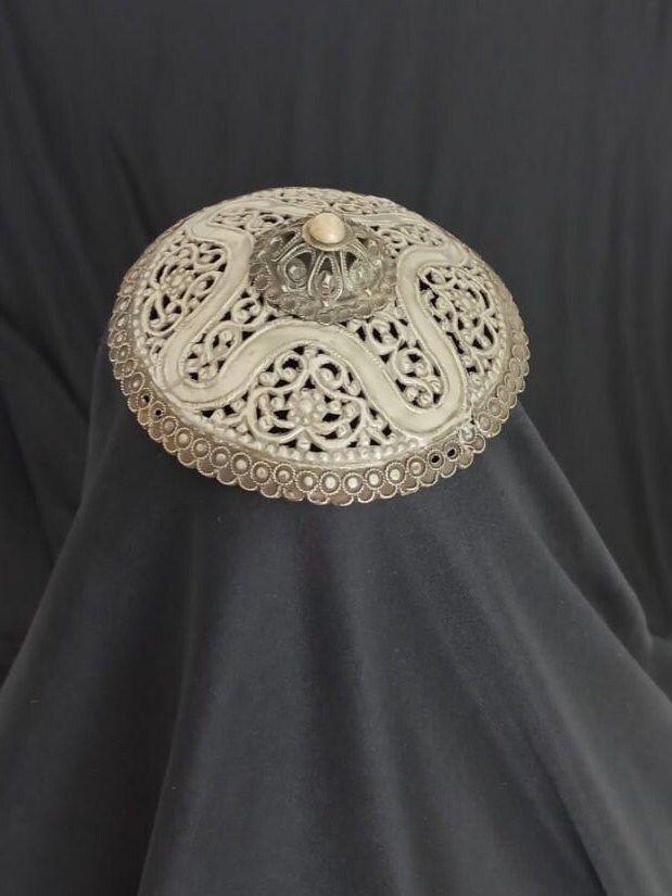 Antique Ottoman Silver Bridal Accessory, Ottoman Fez Cover, Post 1900s ...