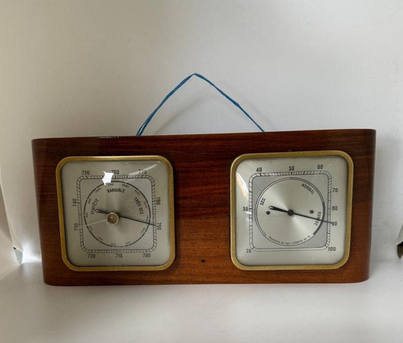 Antique Vintage Barometer ,70s 80s Wall Hanging Barometer - Etsy