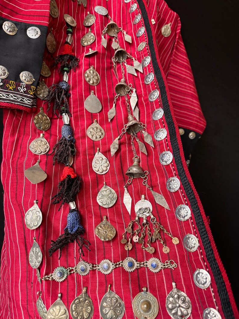Turkmen Traditional Jacket, Rare Antique Embroidered Kaftan, Handmade ...