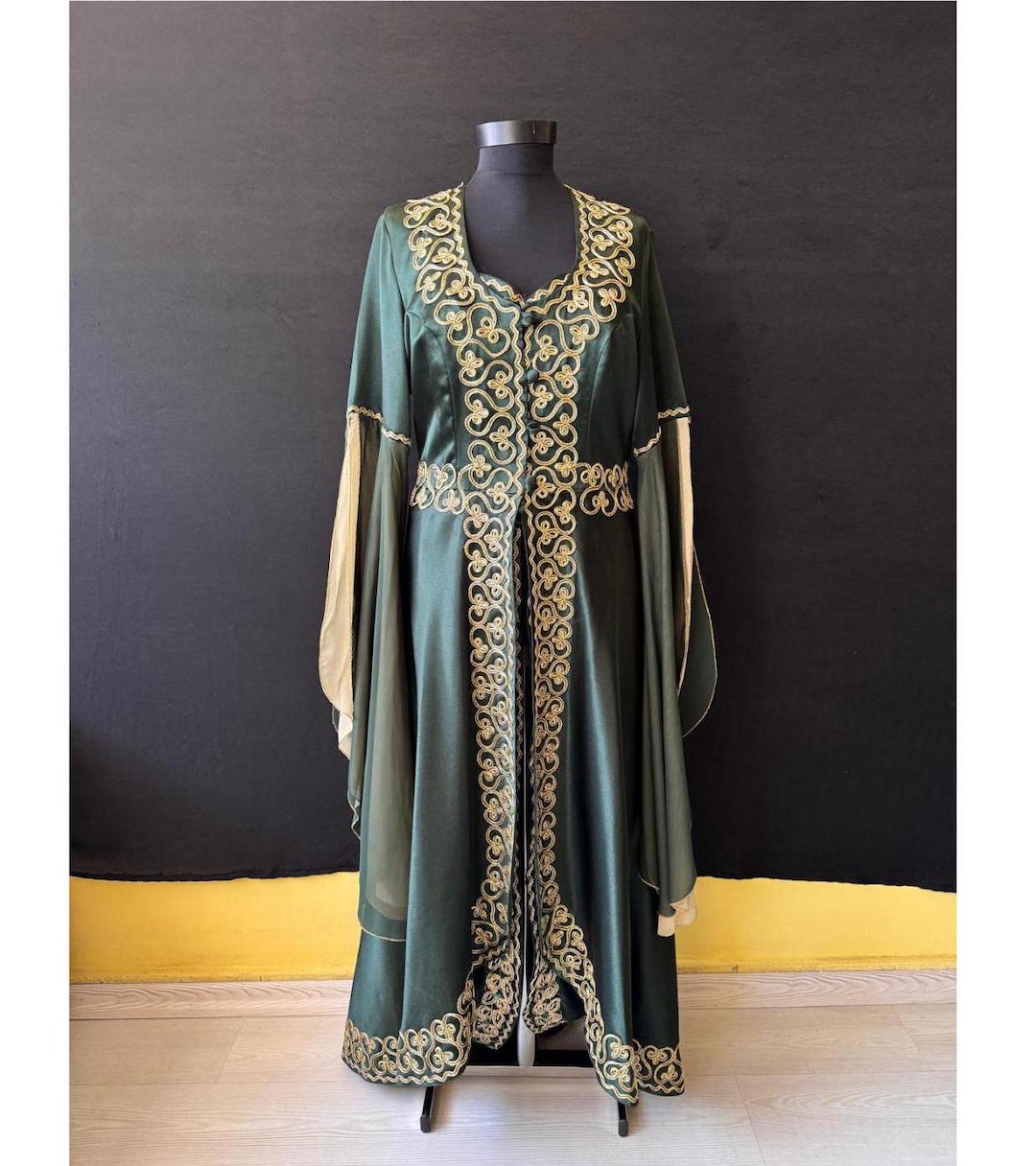 Traditional Yeşil Bindalli Dress, Turkish Sultan Women's Costume ...