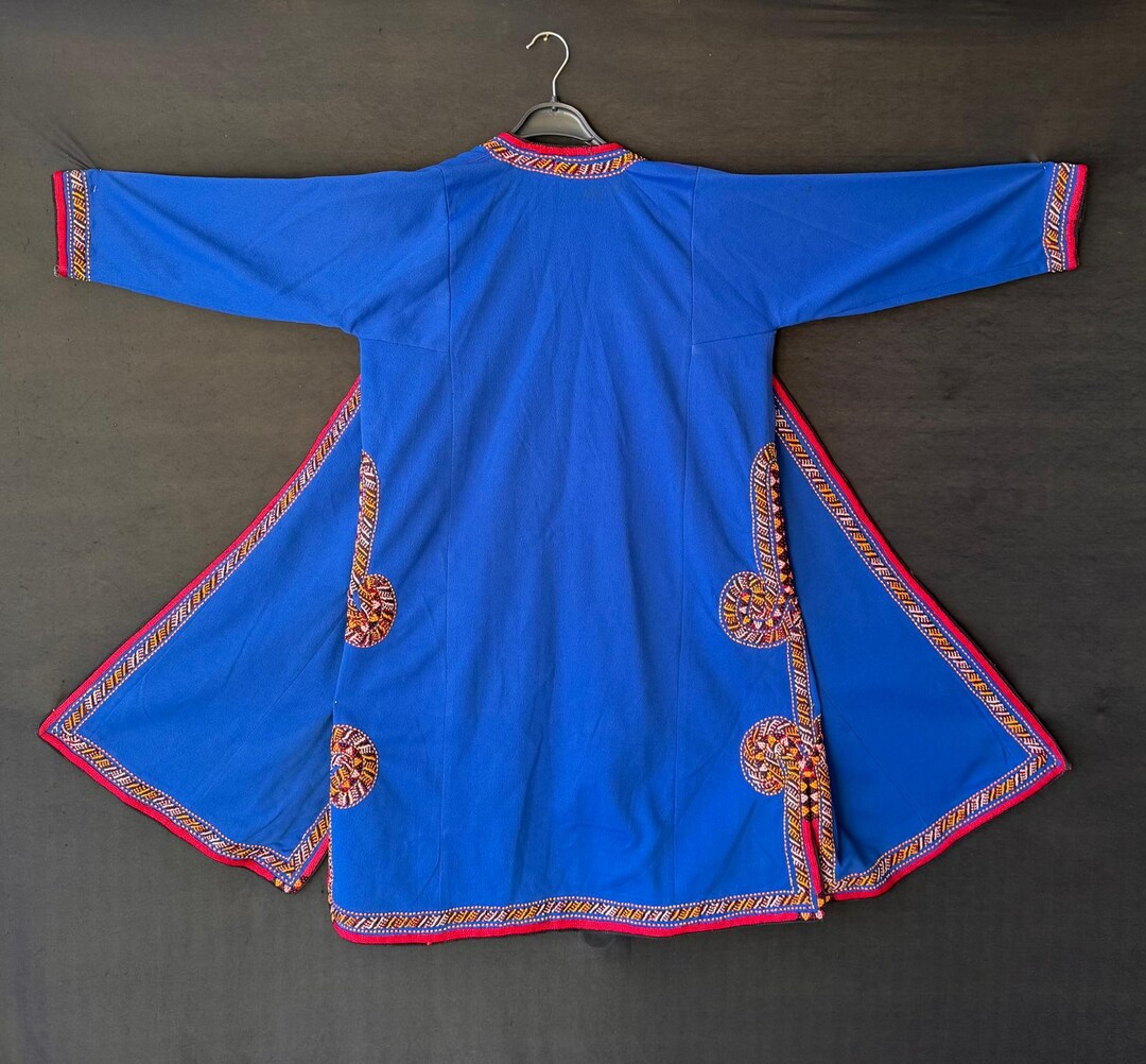 Turkmen Silk Embroidered Coat and Chapan, Antique Kaftan, Kimono ...