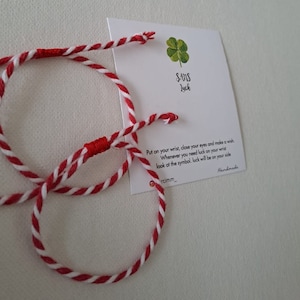 Handmade Martenichka Bracelet: Red White Wish Bracelet - Etsy