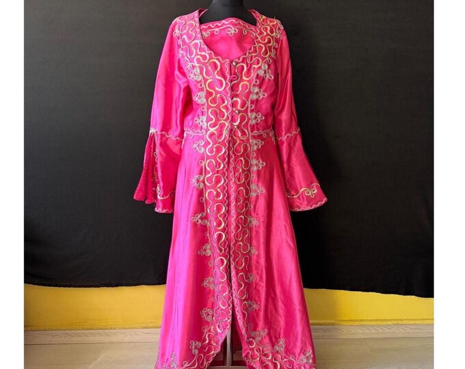 Traditional Vintage Turkish Wedding Dress Pink Shalwar Bindalli ...