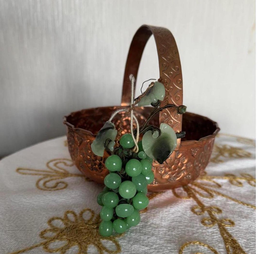 Vintage Green Glass Grapes: Mid Century Modern Hand Blown Art - Etsy