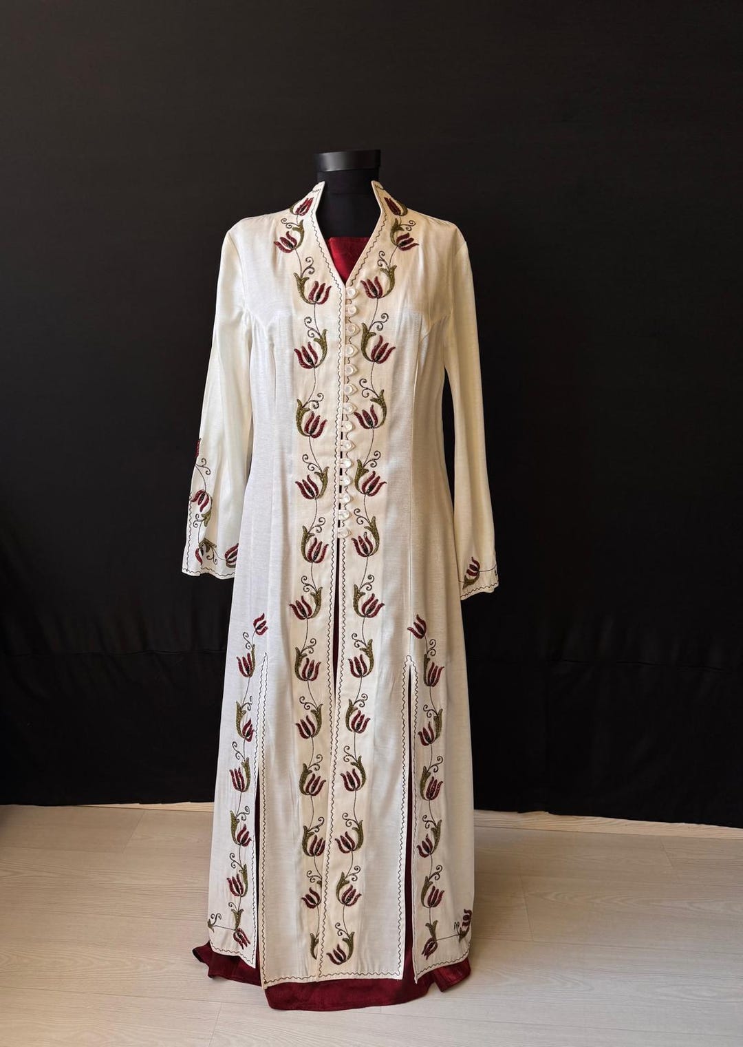 Traditional Tulip Motif Bindalli Dress, Turkish Sultan Women's Costume ...