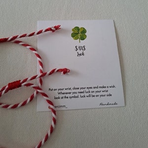 Handmade Martenichka Bracelet: Red White Wish Bracelet - Etsy