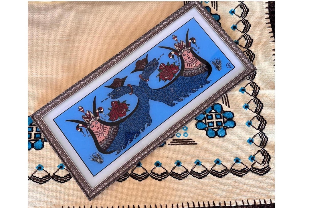 Shahmaran Glass Painting, Shahmaran Snake Woman, Turkish Mythology ...