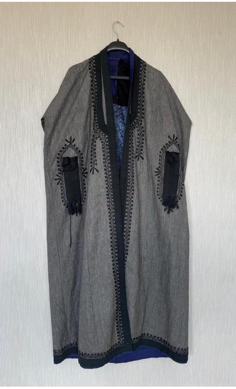 Vintage Uzbek Ikat Chapan Robe: Traditional Woven Jacket - Etsy