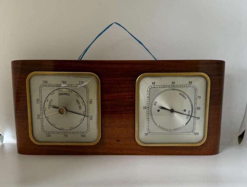 Antique Vintage Barometer ,70s 80s Wall Hanging Barometer - Etsy