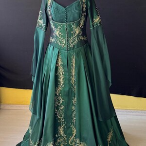 Traditional Vintage Green Bindalli Dress, Turkish Sultan Women's ...