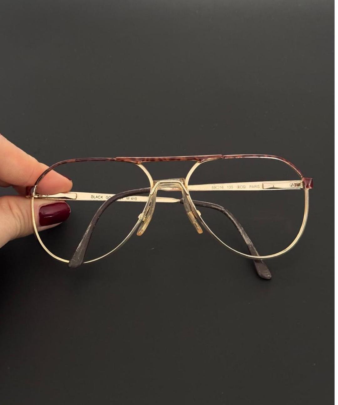60s Gold Plated German Eyeglass Frame, Rare Vintage Eyeglasses, Frame ...