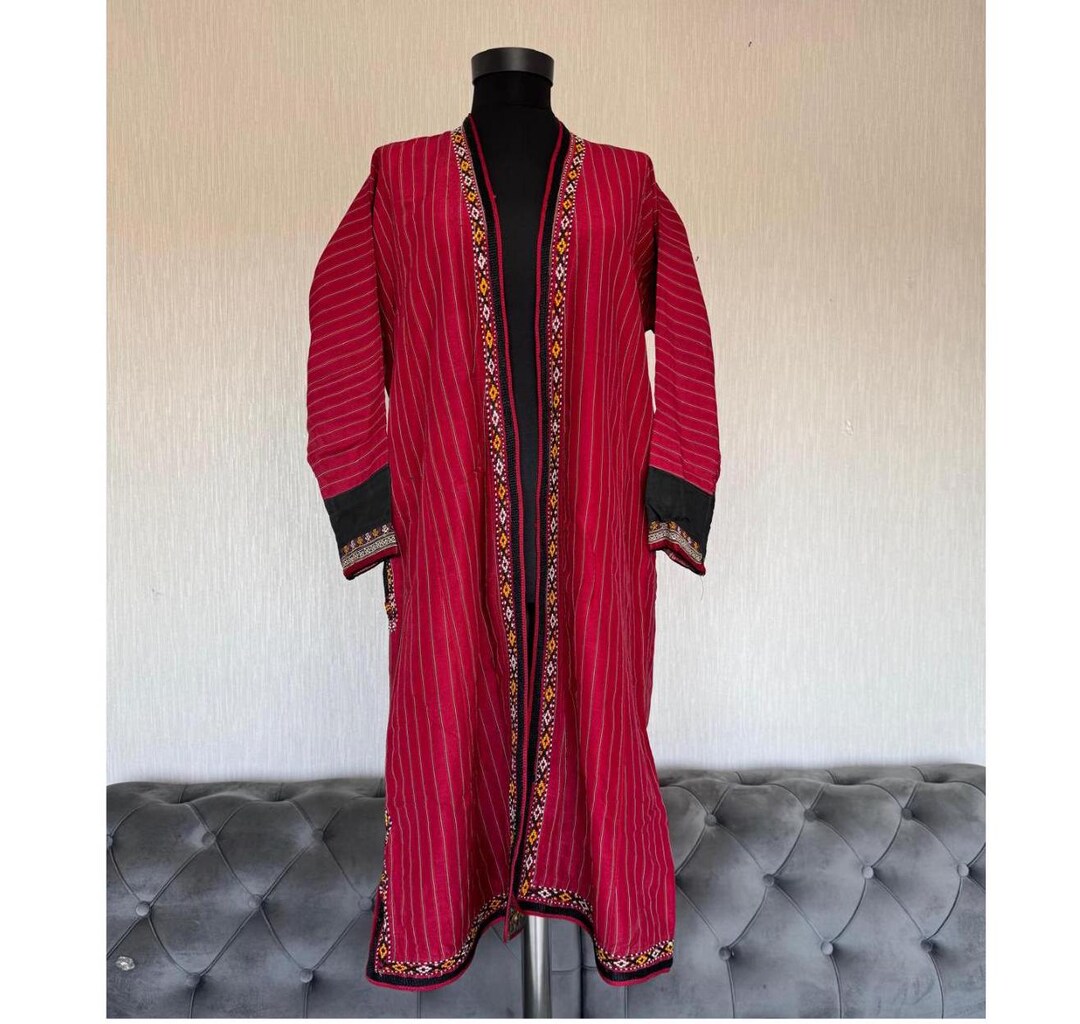 Traditional Turkmen Capan - Coat, Turkmen Silk Embroidered Kaftan ...
