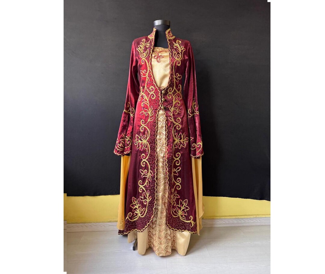 Traditional Bindalli Dress, Turkish Sultan Women's Costume, Ottoman ...