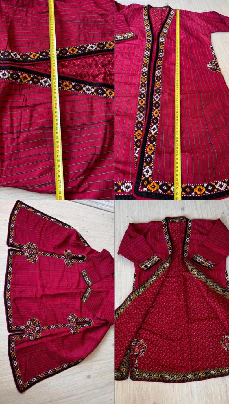 Overcoat, Turkmen Silk Embroidered Chapan, Antique Jacket, Kimono ...