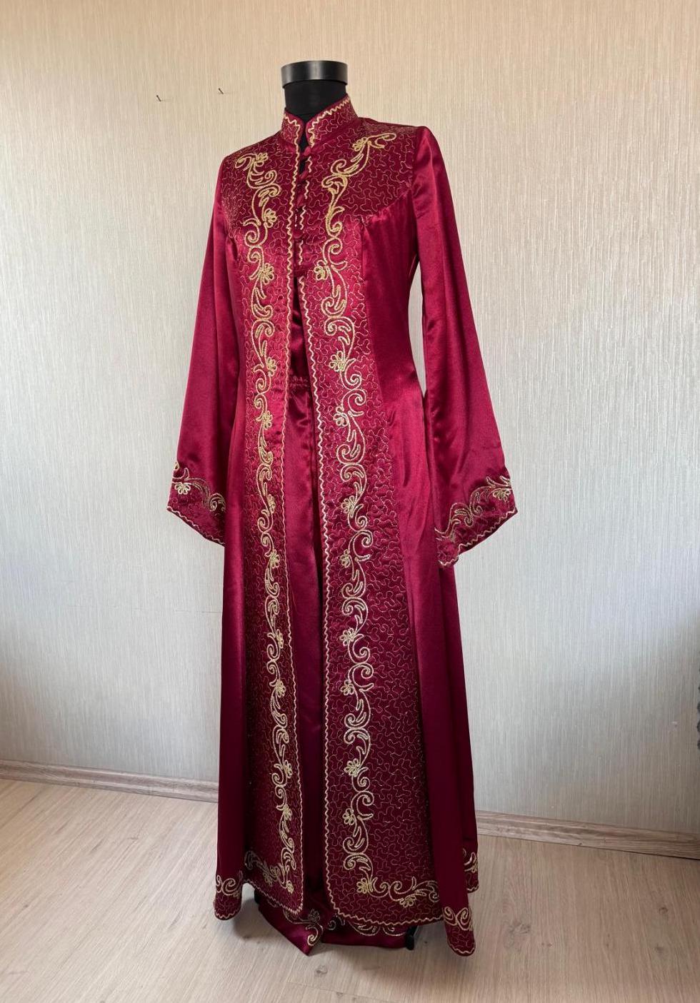 Traditional Vintage Turkish Wedding Dress Burgundy Shalwar Bindalli ...