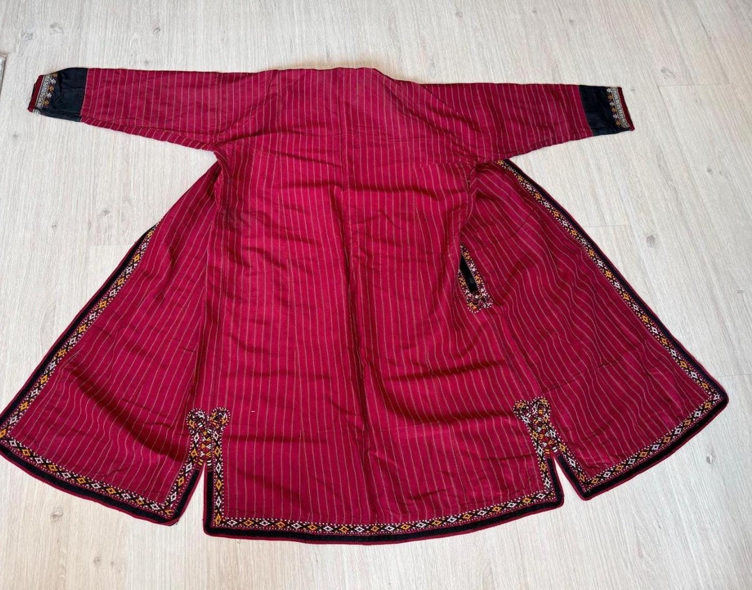 Traditional Turkmen Capan Coat, Turkmen Silk Embroidered Kaftan, Kimono ...