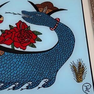 Shahmaran Painting, Shahmaran Snake Woman, Turkish Mythology, Wall Art ...