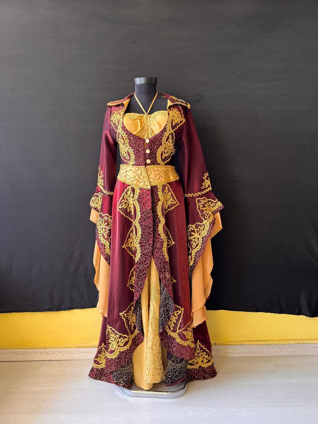 Traditional Red Bindalli ,turkish Sultan Women's Costume, Ottoman Model ...