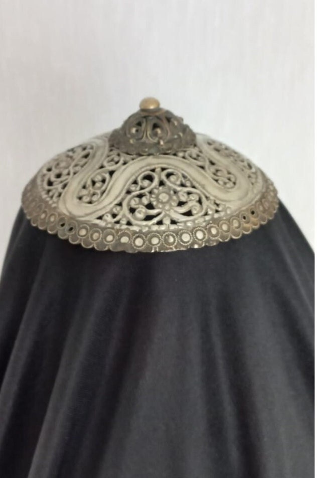 Antique Ottoman Silver Bridal Accessory, Ottoman Fez Cover, Post 1900s ...