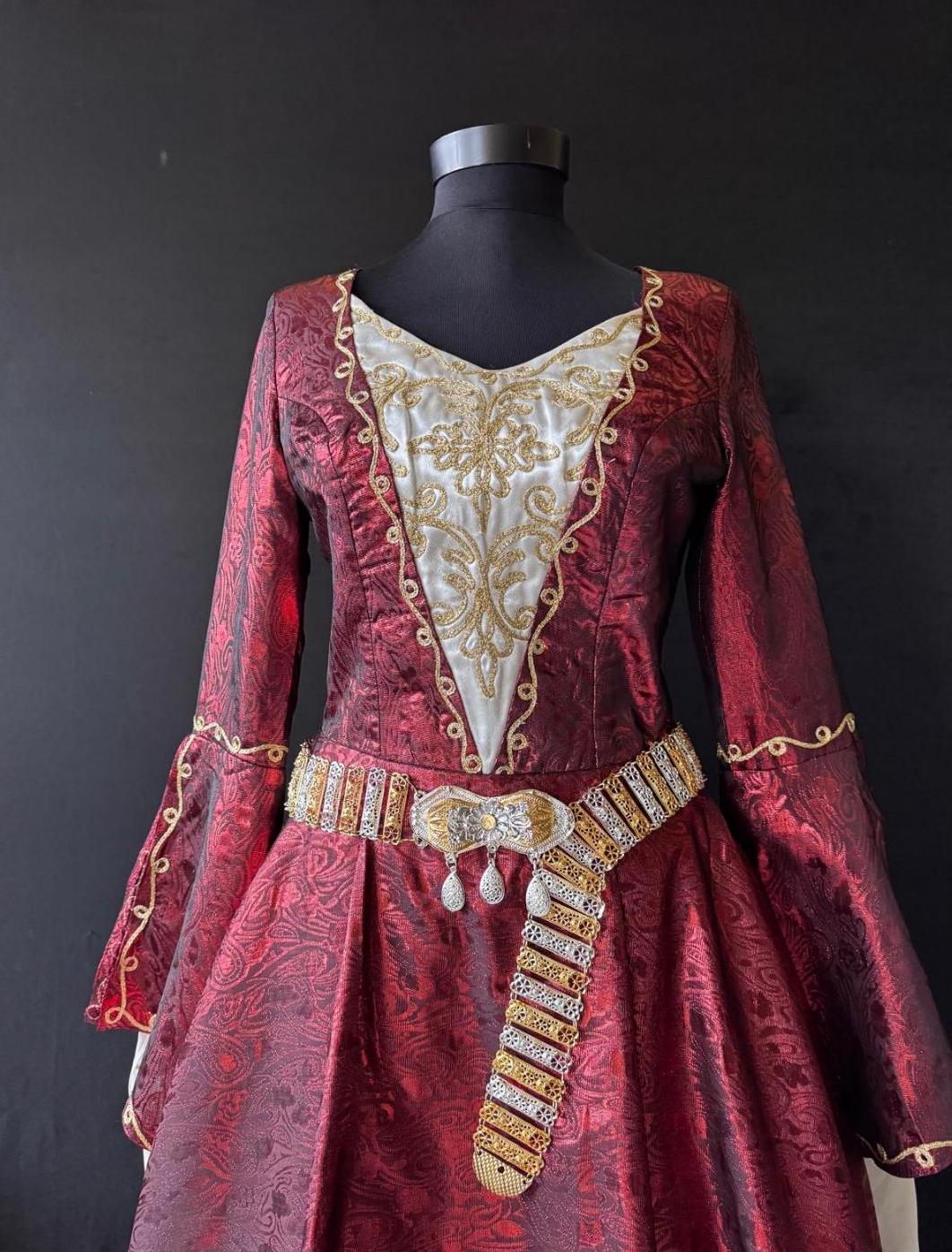 Vintage Maroon Bindalli Dress: Turkish Ottoman Style, Size S/M - Etsy