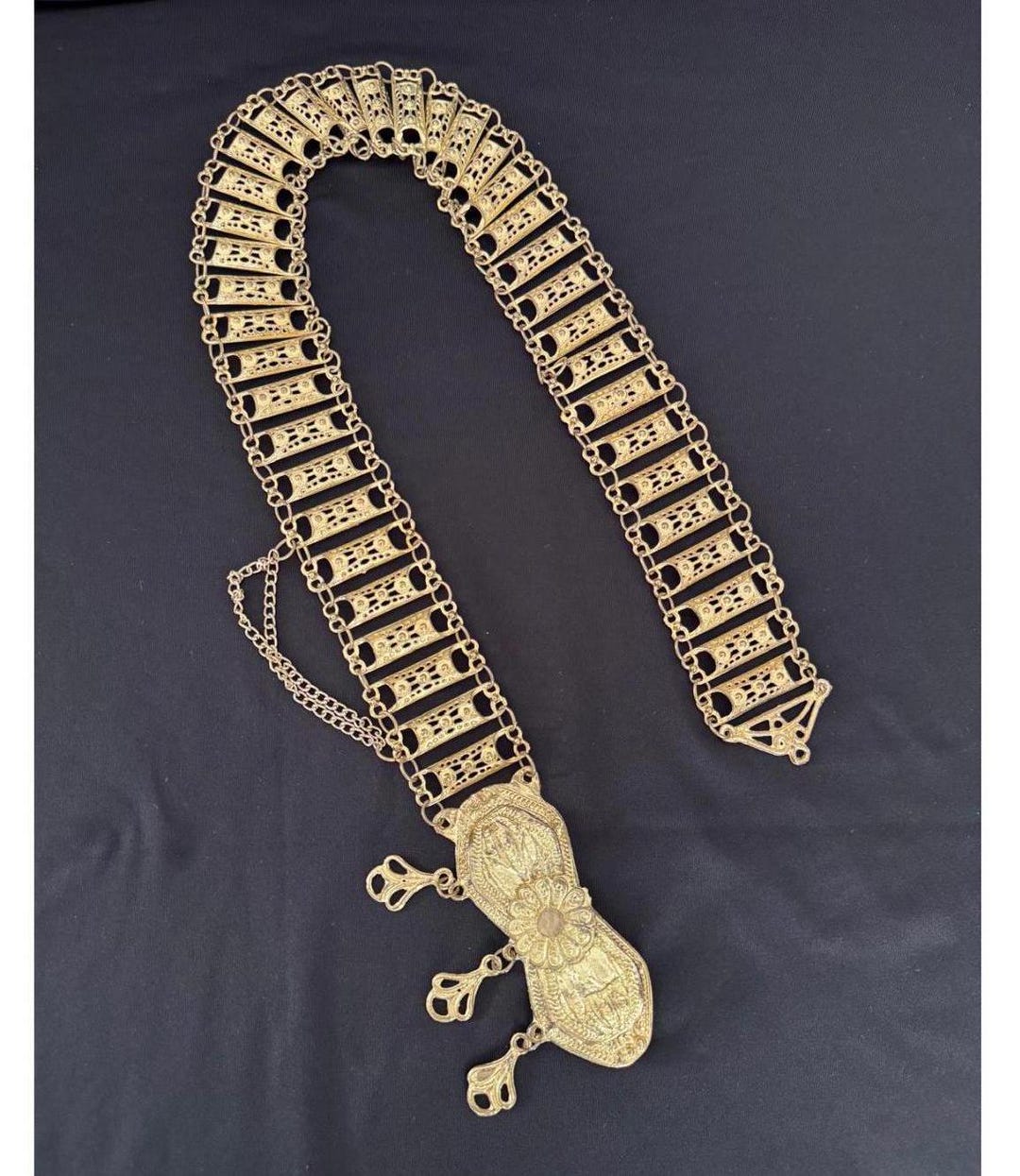 Vintage Ottoman Model Bindalli Belt, Bridal Belt, Filigree Embroidered ...