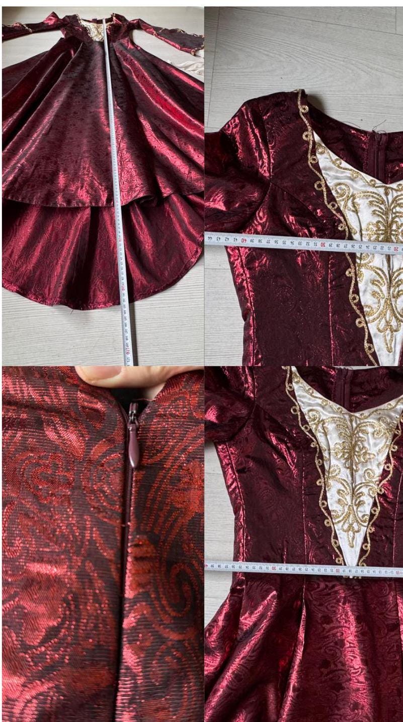Vintage Maroon Bindalli Dress: Turkish Ottoman Style, Size S/M - Etsy