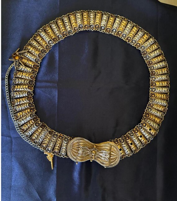Antique Bridal Belt, Filigree Embroidered, Midyat Alp… - Gem