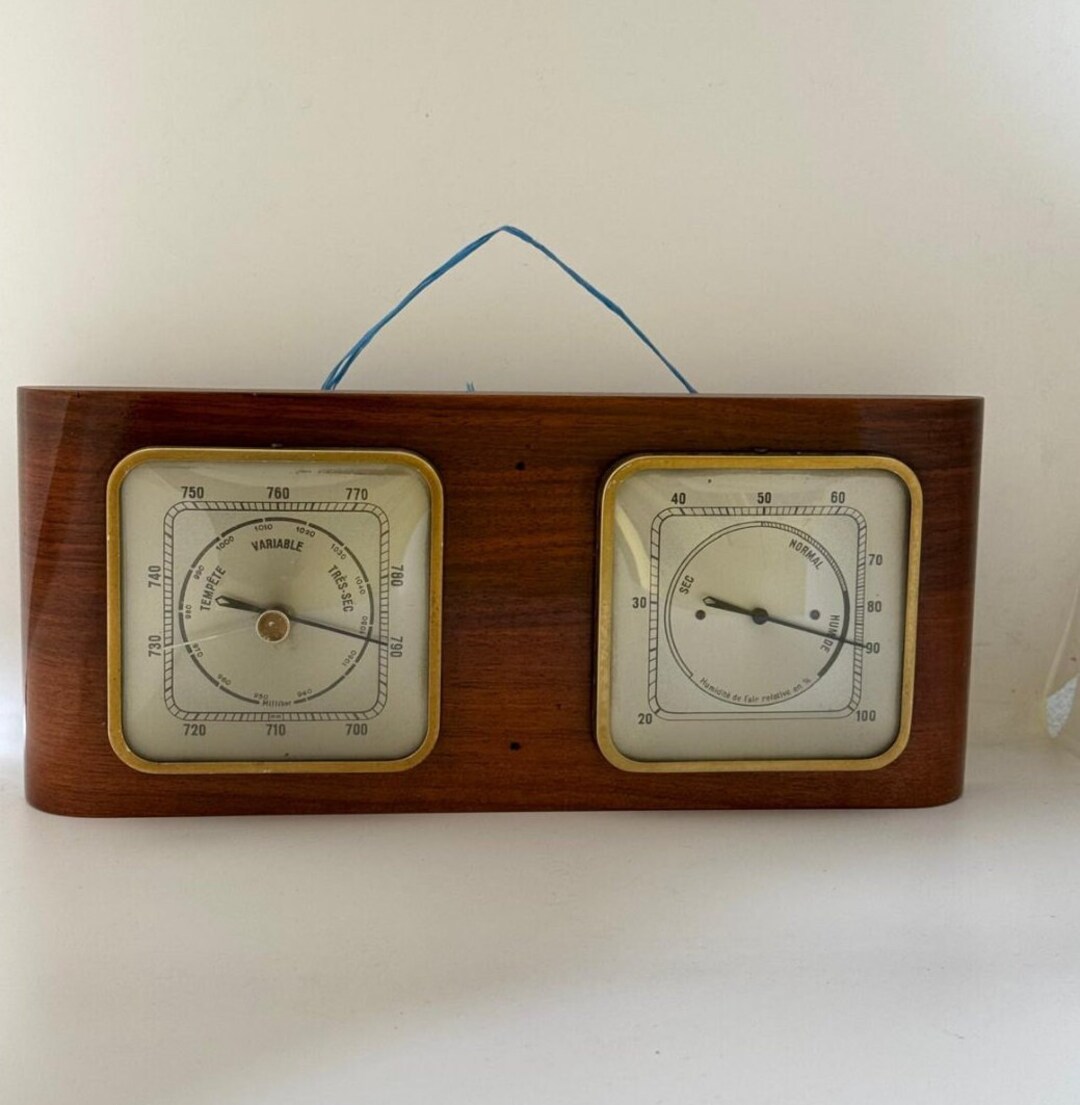 Antique Vintage Barometer ,70s 80s Wall Hanging Barometer - Etsy