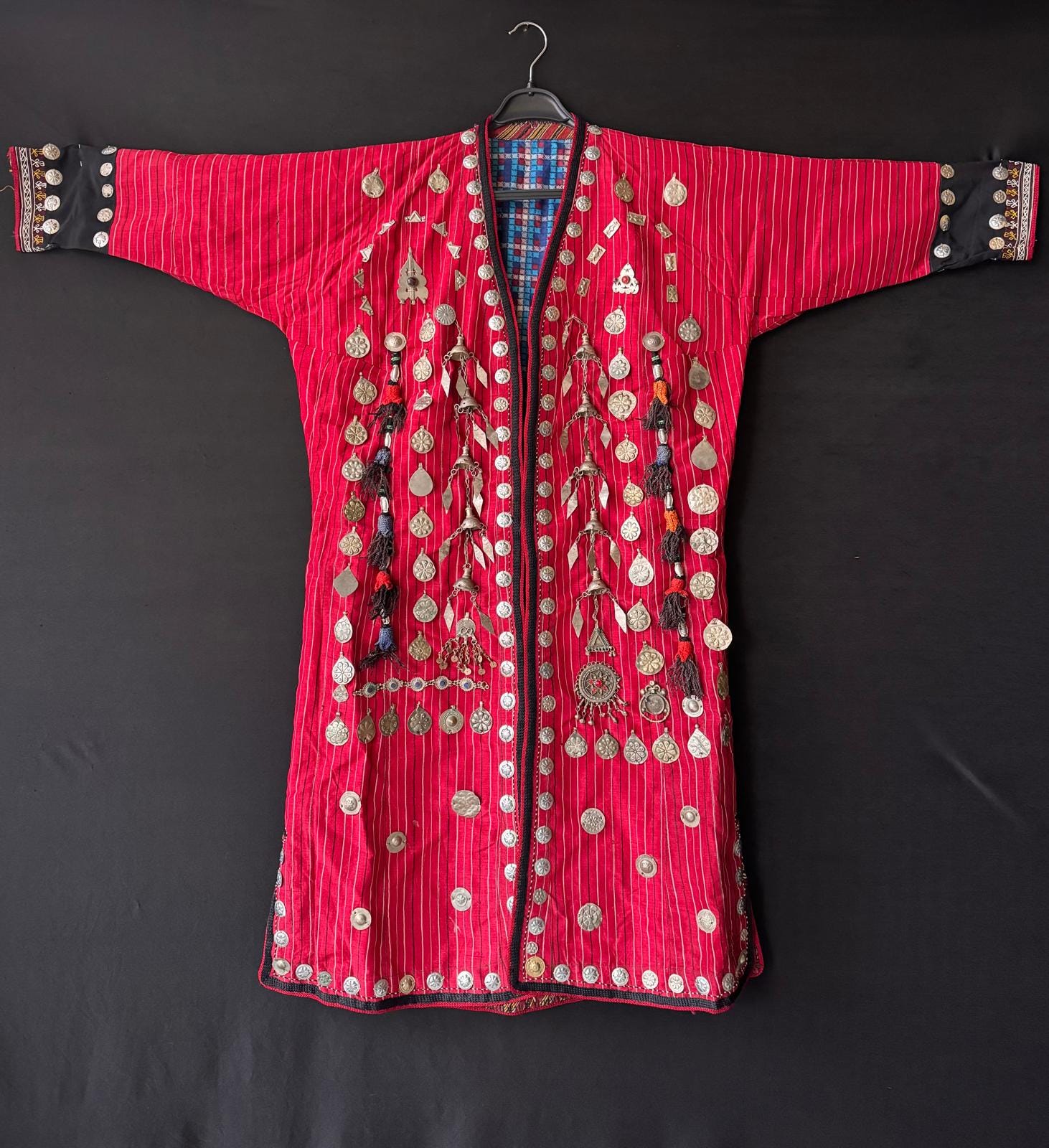 Turkmen Traditional Jacket, Rare Antique Embroidered Kaftan, Handmade ...