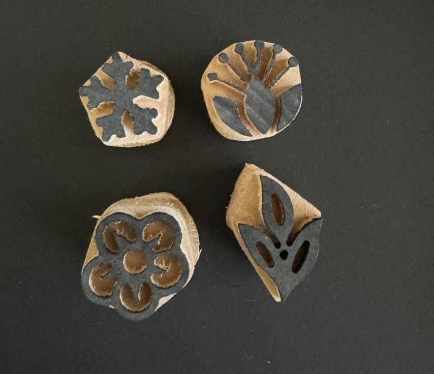 Wooden Printing Block, Printing Block Stamp, Textile Block, Wood ...