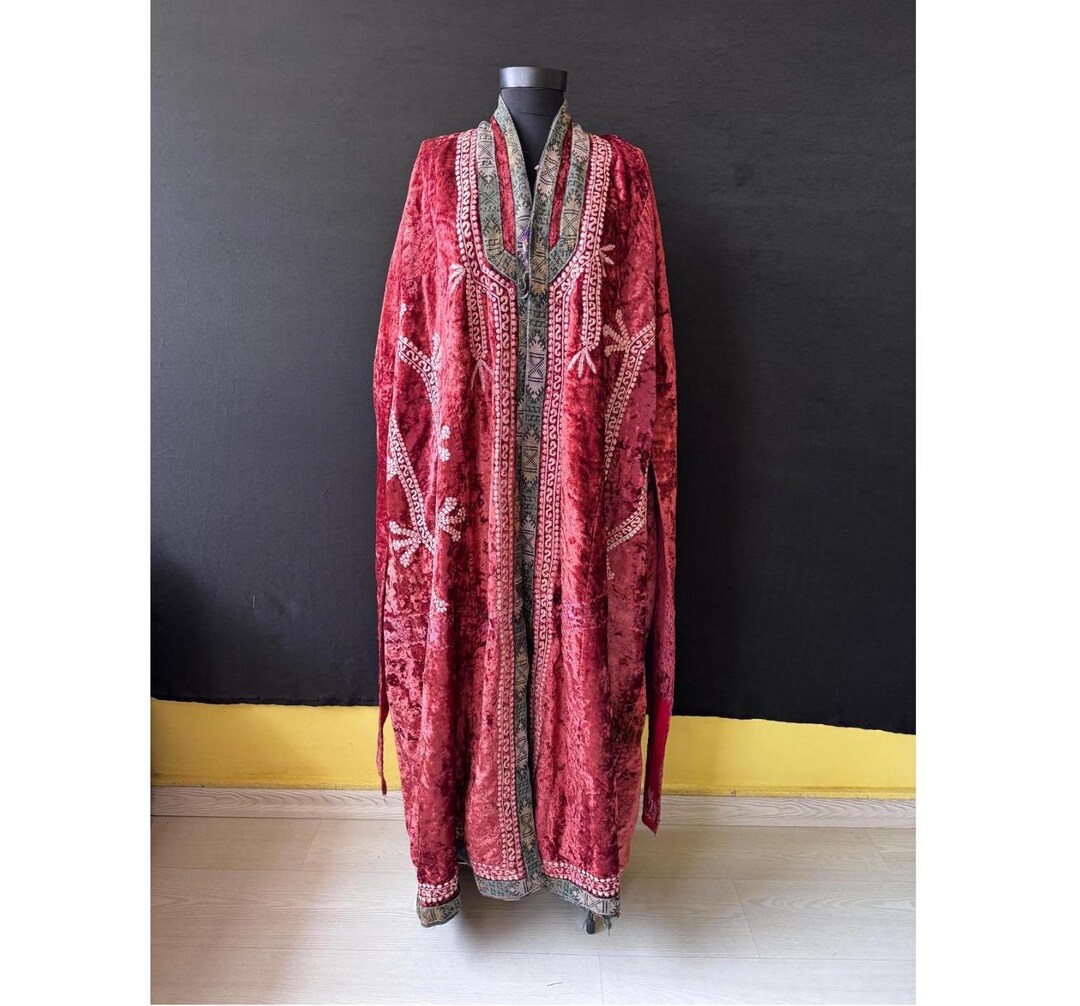 Antique Ikat Uzbek Velvet Chapan Robe -traditional Woven Ikat, Ikat ...