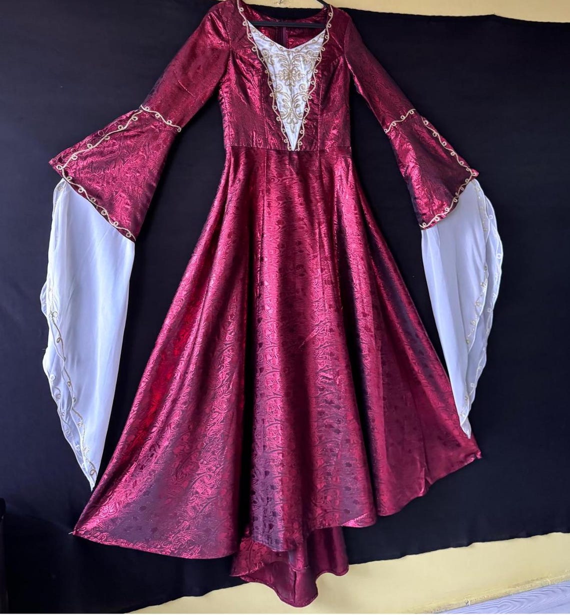 Vintage Maroon Bindalli Dress: Turkish Ottoman Style, Size S/M - Etsy