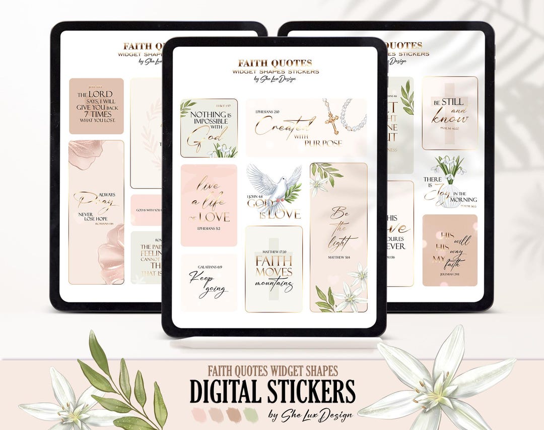 Digital Bible Stickers, Faith Digital Planner Stickers, Christian ...