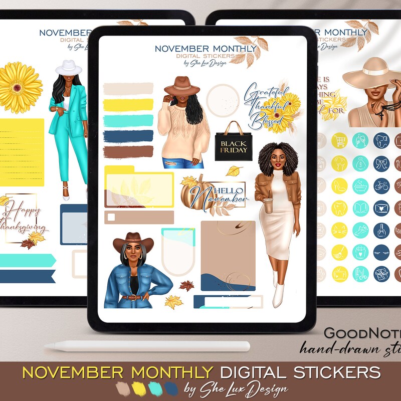 November Stickers Journal - Etsy