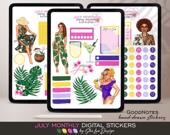 Cute Travel Digital Stickers Traveling Character Goodnotes - Etsy