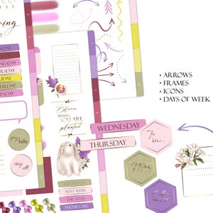 2025 Spring Digital Stickers for Goodnotes Planner, Blooming Flowers ...