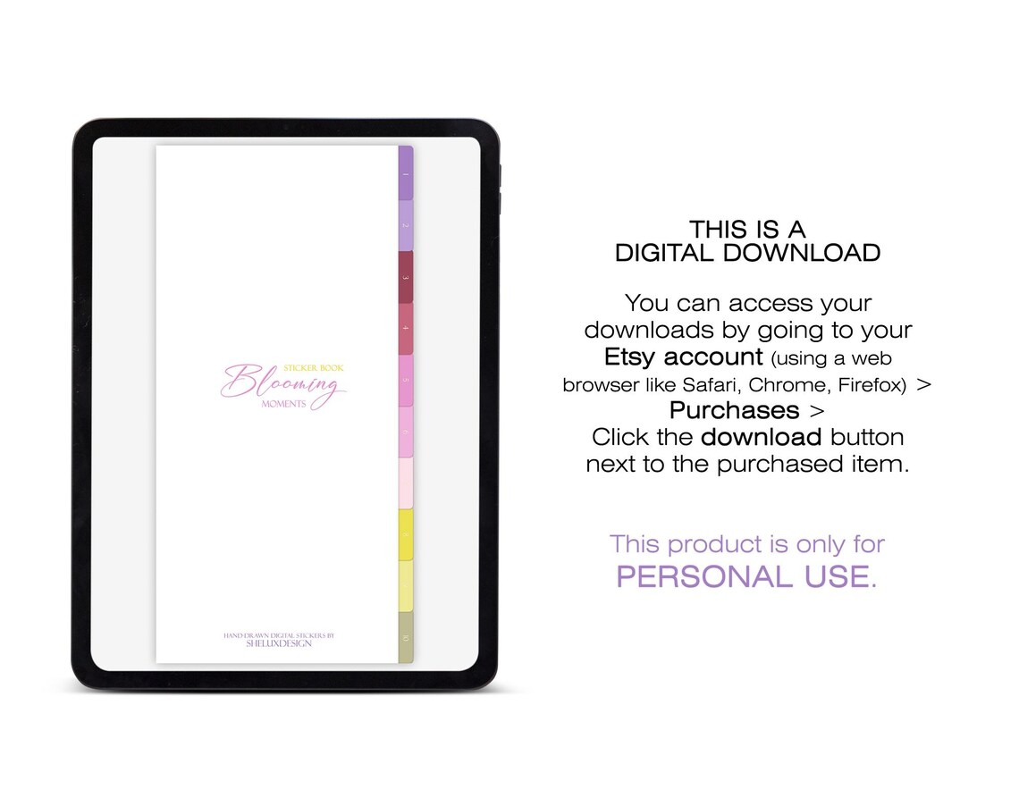 2025 Spring Digital Stickers for Goodnotes Planner, Blooming Flowers ...
