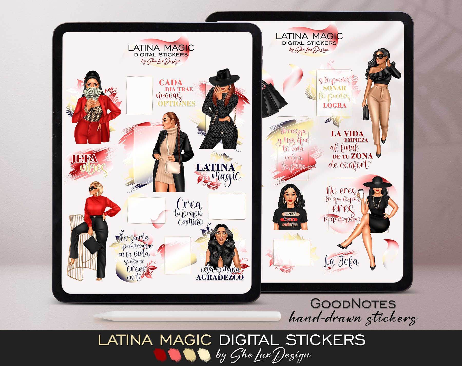 Latina Magic Digital Stickers, Goodnotes Planner Stickers, Hispanic ...