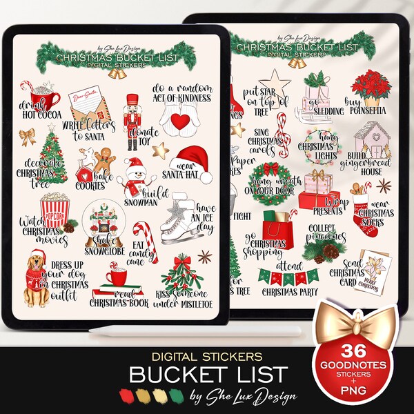 Goodnotes Bucket List Stickers - Etsy