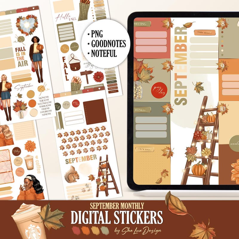 September Stickers - Etsy