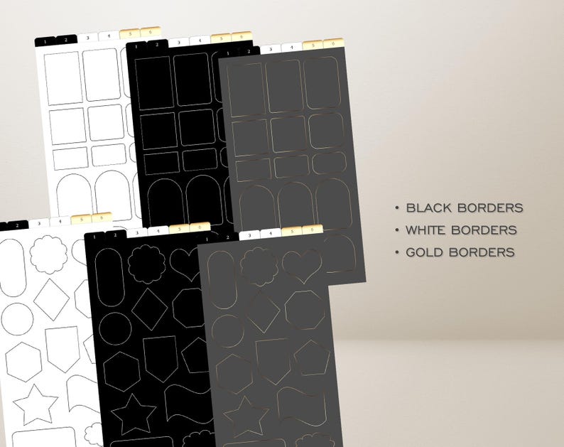 Goodnotes Planner Borders Digital Stickers, Digital Weekly Insert, PNG ...