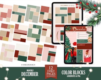 December Digital Shape Widgets, Widget Shapes Stickers for Goodnotes ...