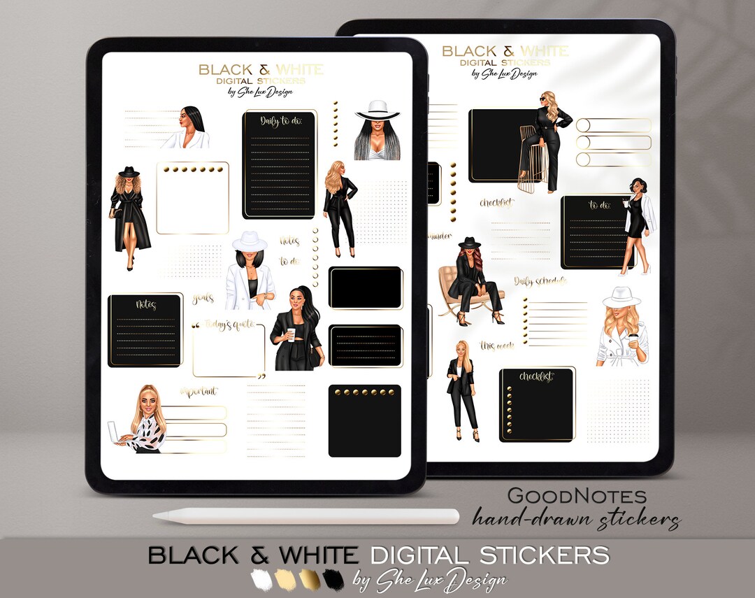 Goodnotes Stickers, Girl Boss Digital Stickers, Business Woman Pre ...