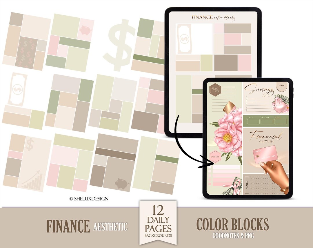2025 Finance and Budget Color Block Digital Planning Templates, Color ...