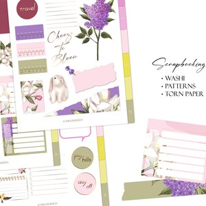 2025 Spring Digital Stickers for Goodnotes Planner, Blooming Flowers ...